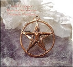 Solid COPPER Male Ouroboros Pentacle Pendant - Karmic Inspirations